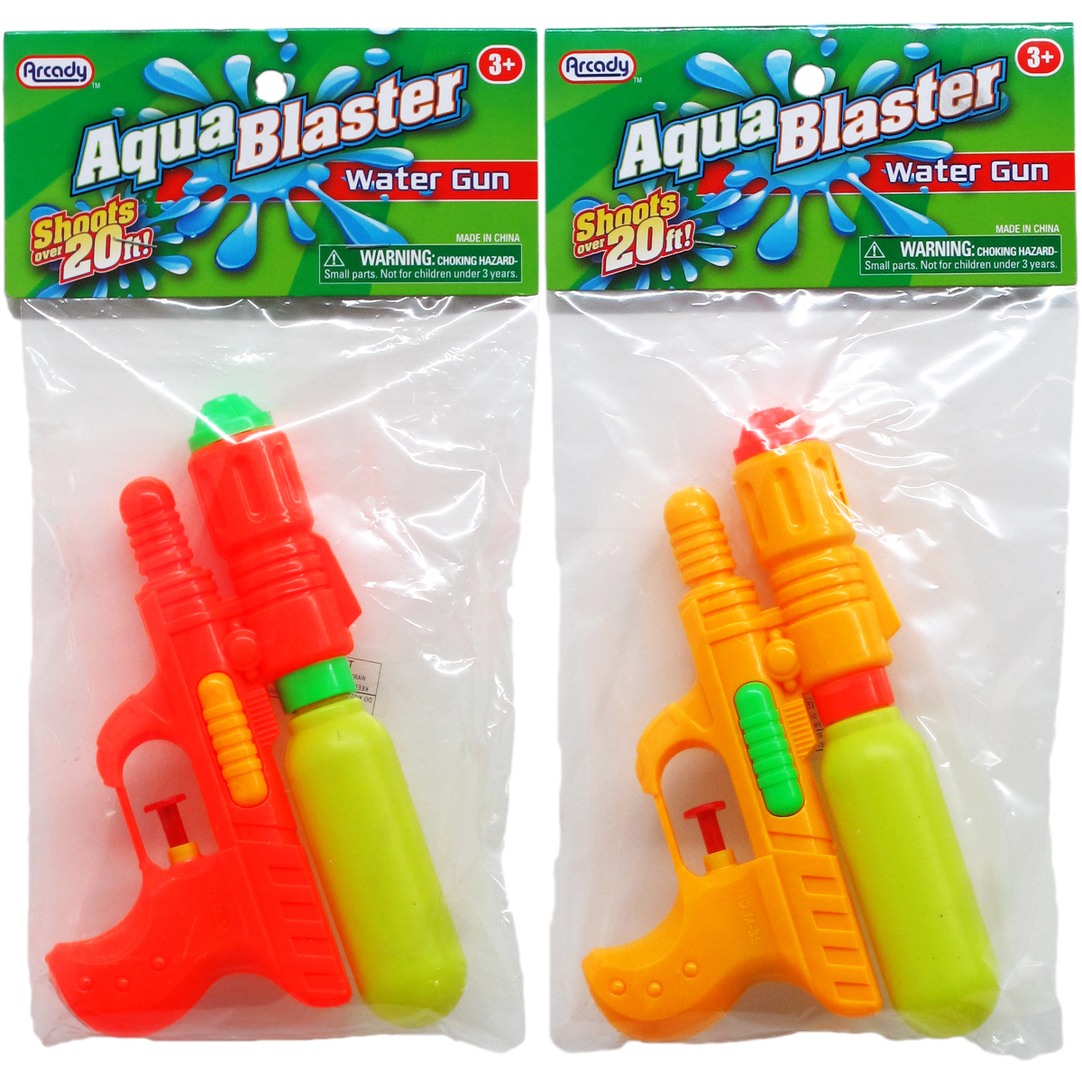Wholesale Water Guns - Assorted Colors, Plastic, 6.75"