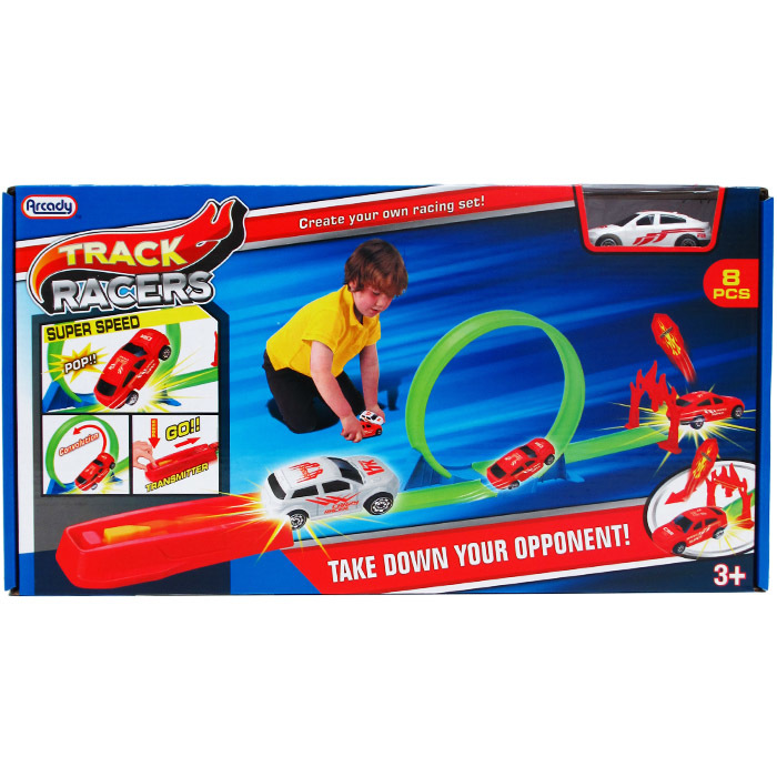 Wholesale Car Loop Track Playsets - 2.5" Car, 8 Pieces