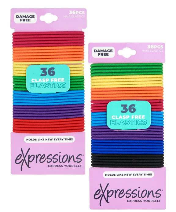 Wholesale Hair Elastics - No Metal, Assorted Colors - DollarDays