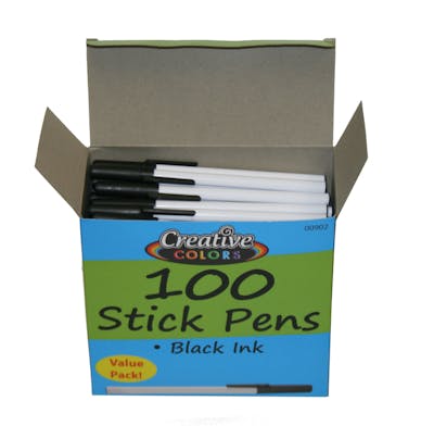 Wholesale Bulk Black Stick Pens - 1200 Count | DollarDays