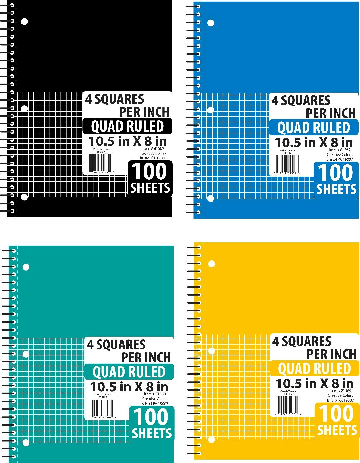 Wholesale Quad Ruled Notebook SKU 2289137 DollarDays Wholesale Quad Ruled Notebook SKU 2289137 DollarDays