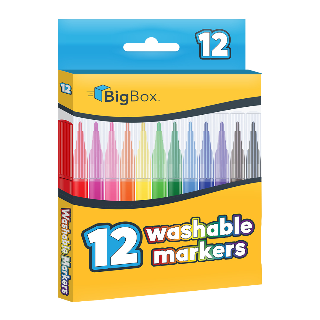 Wholesale Big Box of 12 Count Washable Fine-tip Markers (SKU 2345093 ...