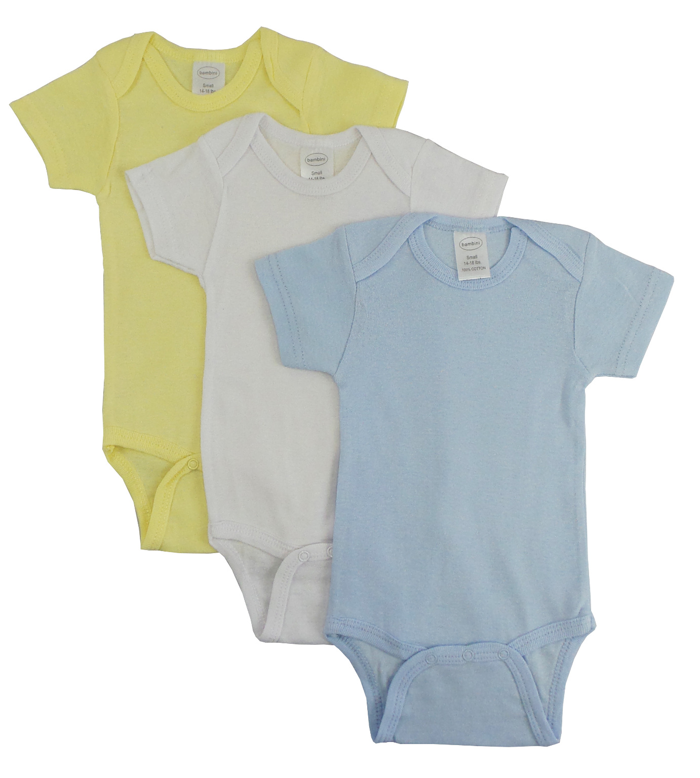 Wholesale Infant Onesies in 3 Pack - Assorted, Small - DollarDays