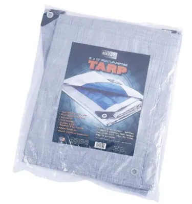Bulk All-Purpose Tarps - 8' x 10', Tear-Resistant - DollarDays