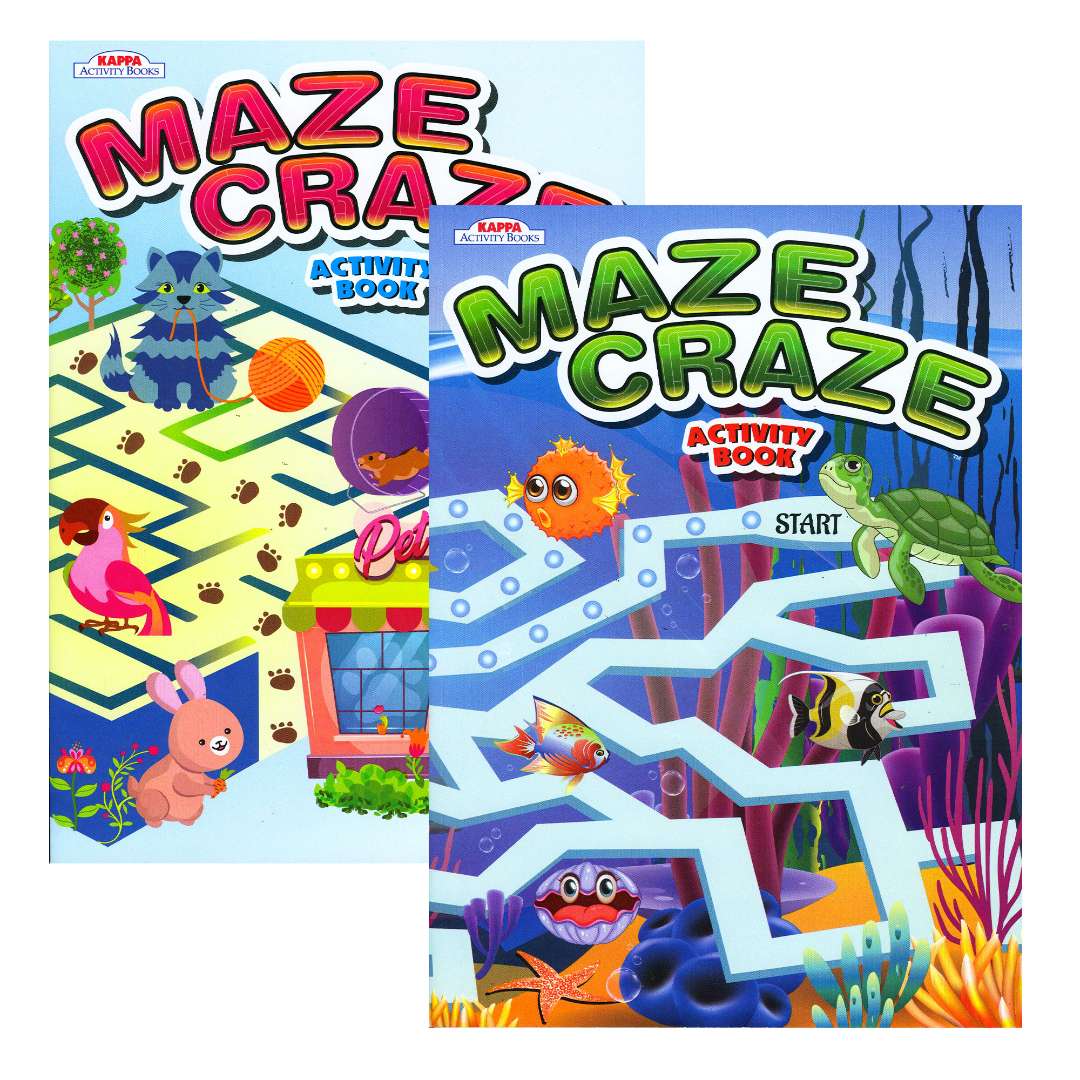 Wholesale Maze Craze Workbooks - 2 Volumes, Assorted