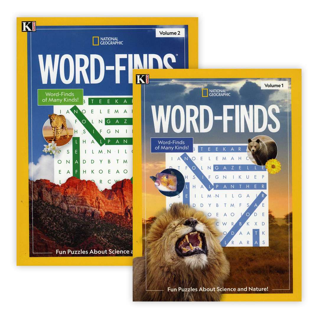 National Geographic Word Finds Puzzle Books - 2 Volumes | DollarDays