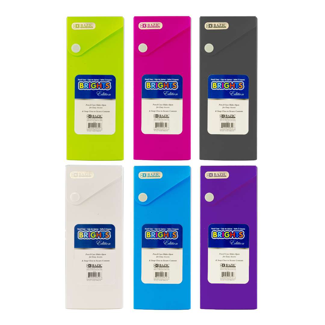 Slider Pencil Cases - Assorted Colors | DollarDays