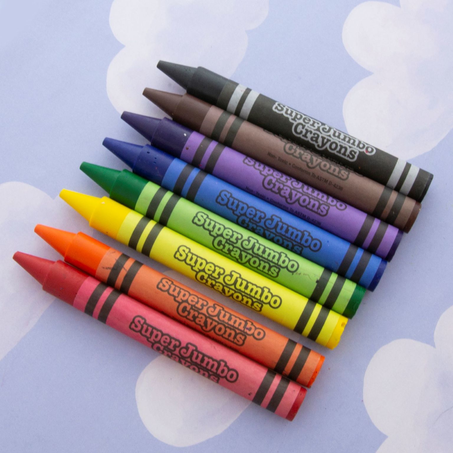Bulk Jumbo Crayon 8-Packs - Wholesale Jumbo 8 Count Crayons