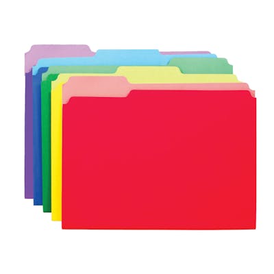 Wholesale Letter Size File Folders in 6 Colors - DollarDays