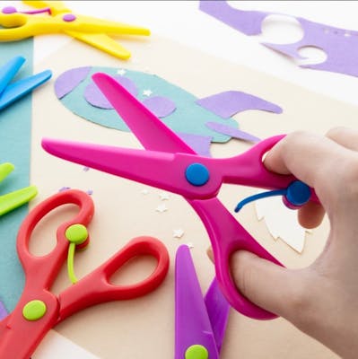 Bulk 5" Kids' Training Scissors - Plastic, 6 Colors