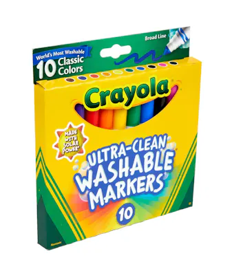 Bulk Crayola Ultra-Clean Washable Markers, 10 Colors - DollarDays