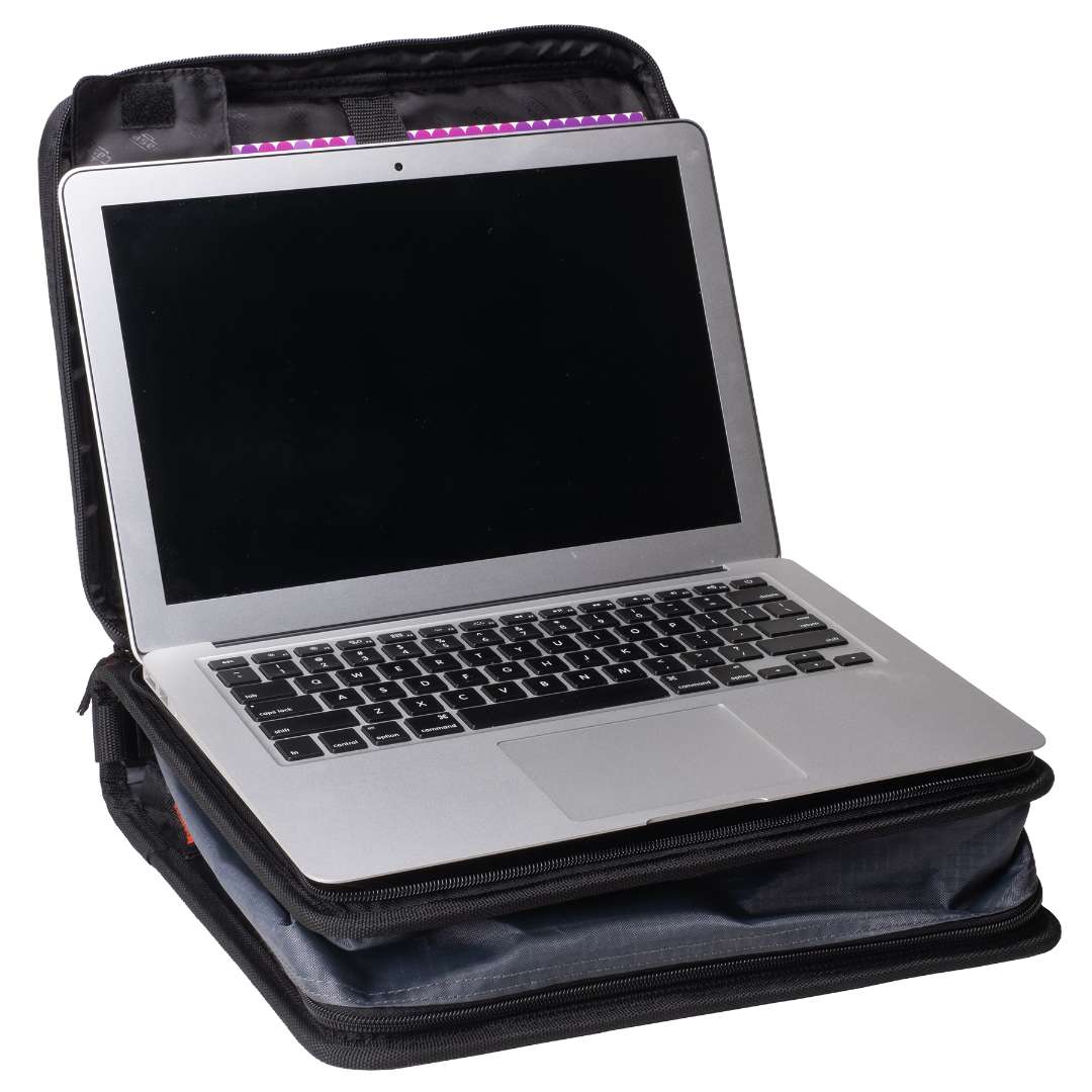 Wholesale Case-It Workstation Laptop Zipper Binder | 2", Jet Black
