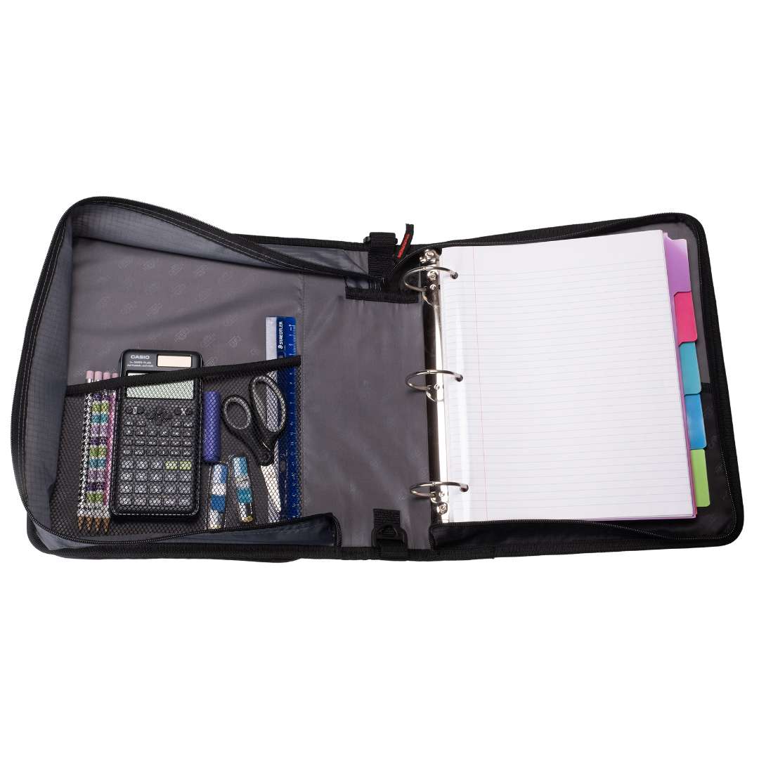 Wholesale Case-It Workstation Laptop Zipper Binder | 2", Jet Black