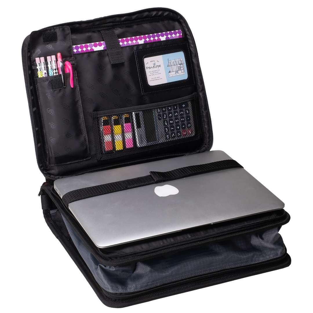 Wholesale Case-It Workstation Laptop Zipper Binder | 2", Jet Black