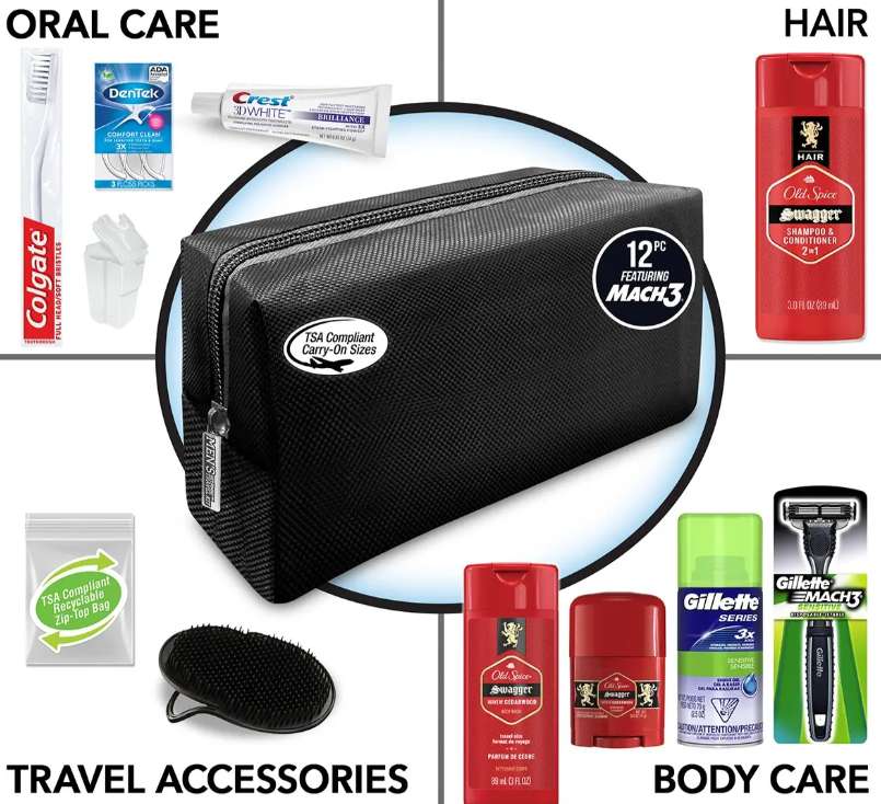 Wholesale Men's Premium Travel Kit - 11 Piece - DollarDays