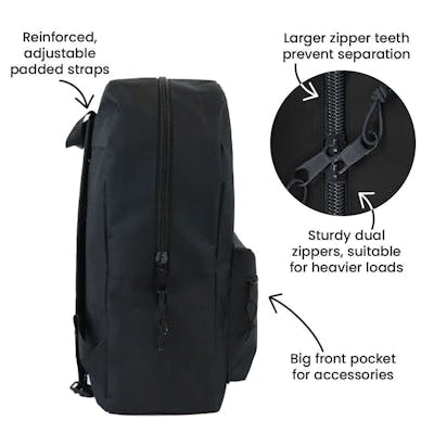 Wholesale BigBox Basic Backpacks, Black, 15" | DollarDays