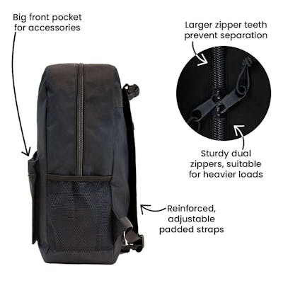 Wholesale Classic Backpacks, Black, 19"
