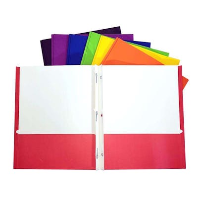 Wholesale 2 Pocket Folders - 3 Prongs, Assorted Colors - DollarDays