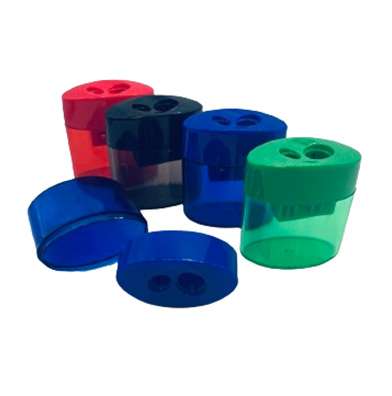 Dual Hole Pencil Sharpeners - Assorted Colors | DollarDays