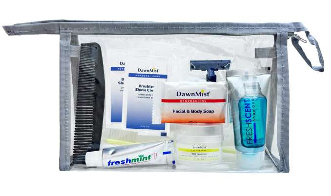 Basic Hygiene Kits in Vinyl Bag - 9 Piece | DollarDays