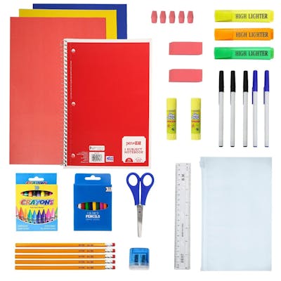 Wholesale Elementary School Supply Kits - 12 Kits, 50 Piece
