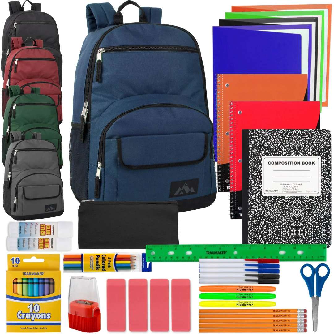 Wholesale 18" Backpack & School Supplies, 45 Pc | Back to School