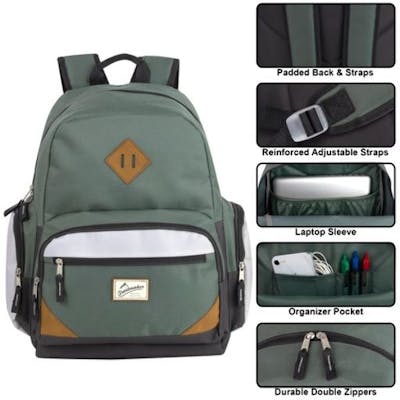 Wholesale 19" Backpacks with Laptop Sleeve, 3 Colors - DollarDays