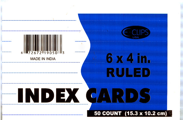 Wholesale Index Cards - Bulk Index Cards - Recipe Index Cards - DollarDays