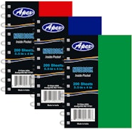 Wholesale Spiral Notebook 200 Sheets Inside Pocket 3 Colors SKU