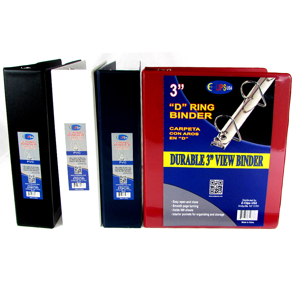 Wholesale Three Inch Capacity 3 Ring Binders - 3" Binders Bulk - DollarDays