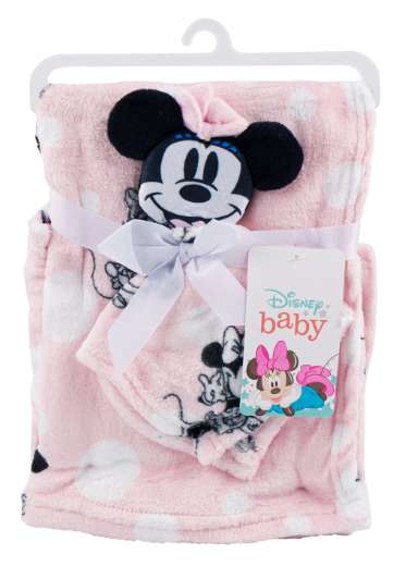 Wholesale Disney Baby Blanket Sets - Minnie Mouse, Dots, 30"x36"