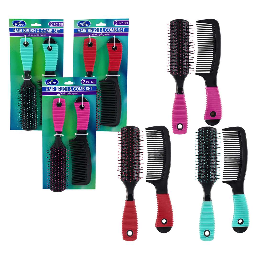 Hairbrush and Comb Sets, Assorted - 8.4" | DollarDays