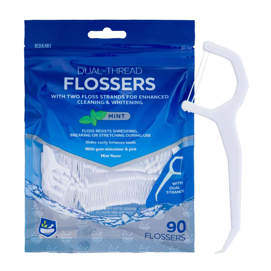 Dual Thread Dental Flossers - 90 Count | DollarDays