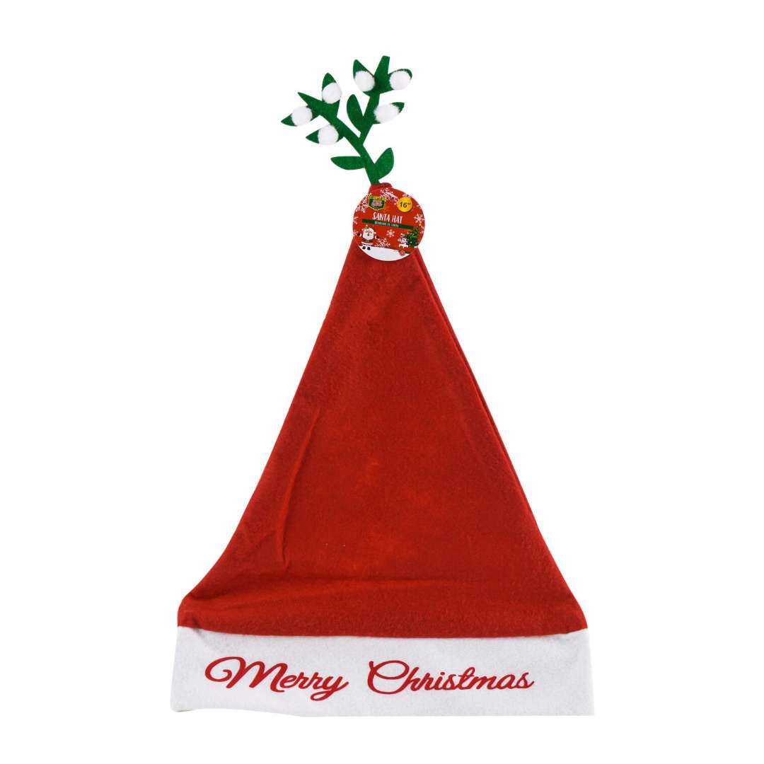 Bulk Merry Christmas Santa Hat, 16" - DollarDays