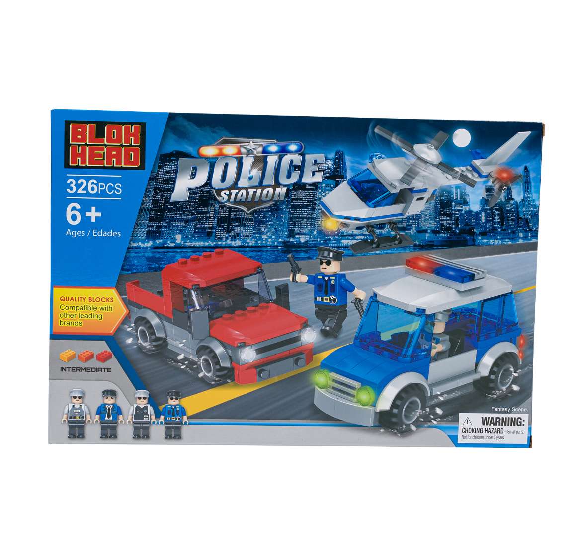 Wholesale Police Station Building Brick Playsets - 326 Pieces