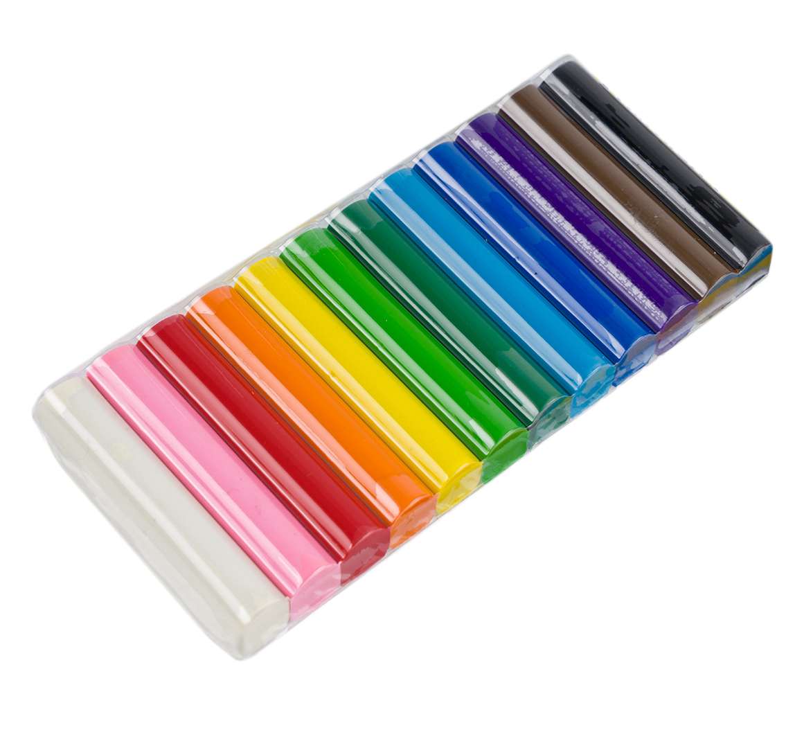 Wholesale Modeling Clay Playsets, 12 Colors, Roller & 4 Molds