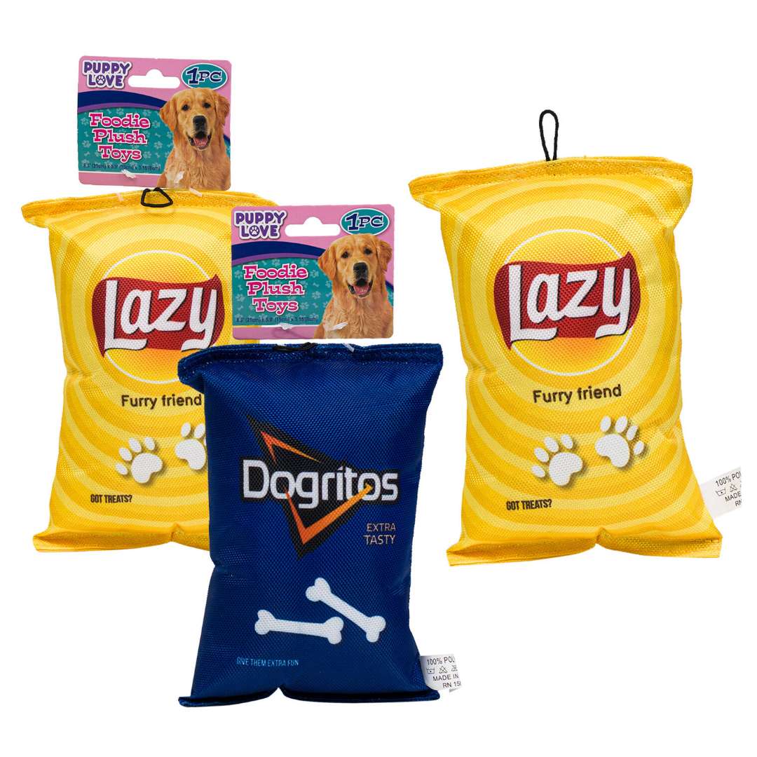 Chip Bag Pet Toys - 2 Assorted Designs | DollarDays