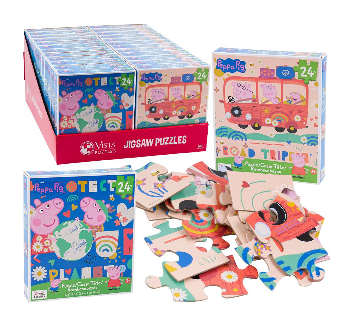 Wholesale Peppa Pig Puzzles - 24 Pieces, Assorted