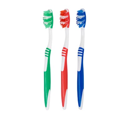 Wholesale Toothbrushes, 3 Assorted Colors, 3 Pack, Medium Bristles