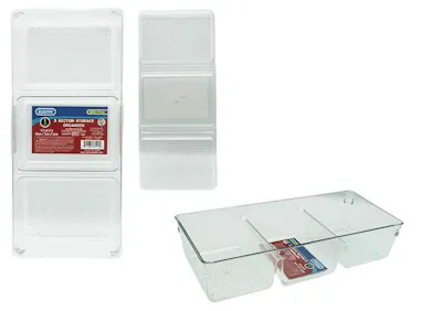 Three Section Plastic Storage Organizers | DollarDays