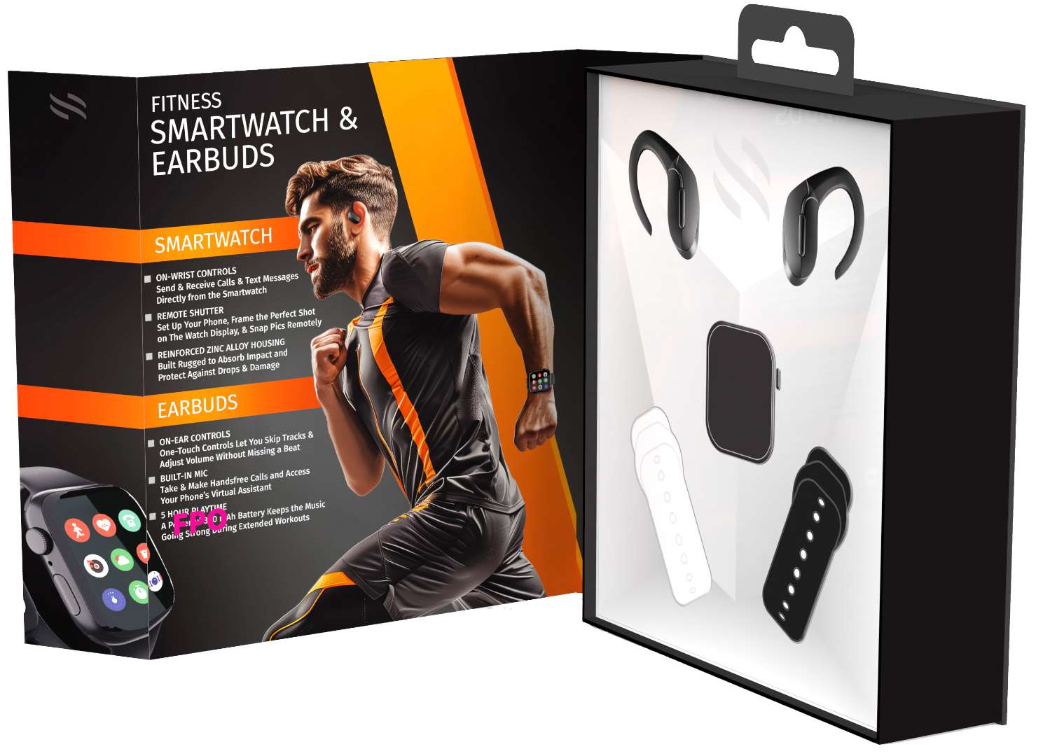 Fitness Tracker and True Wireless Earbuds, Combo Pack