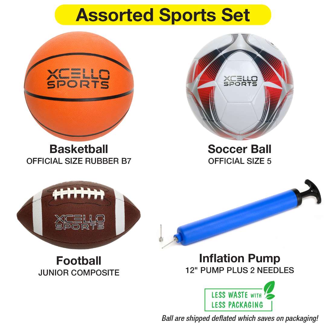 Wholesale Multi-Sport 3-Ball Sets - Classic Colors - DollarDays