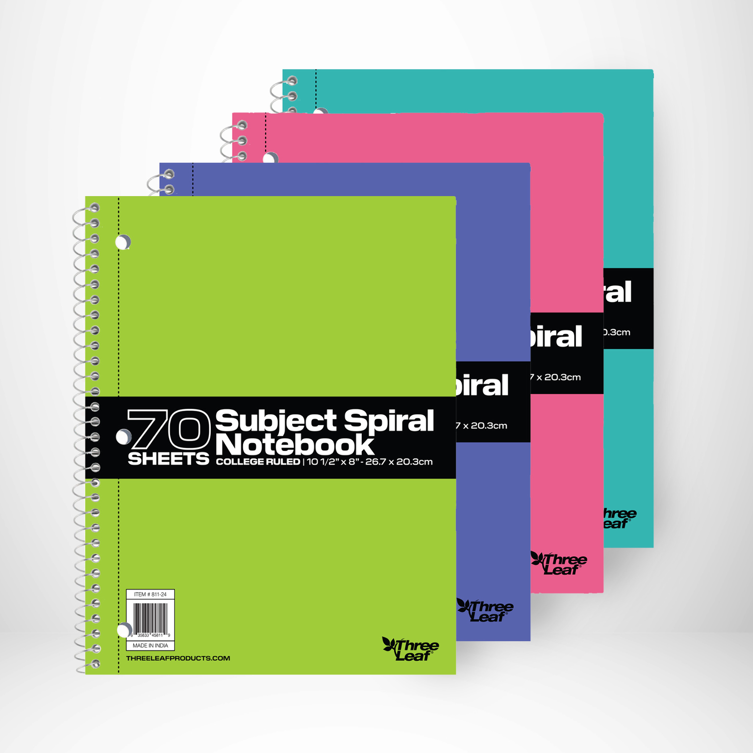 Wholesale 1 Subject College Ruled Spiral Notebook - 70 Sheets, 4 Colors ...