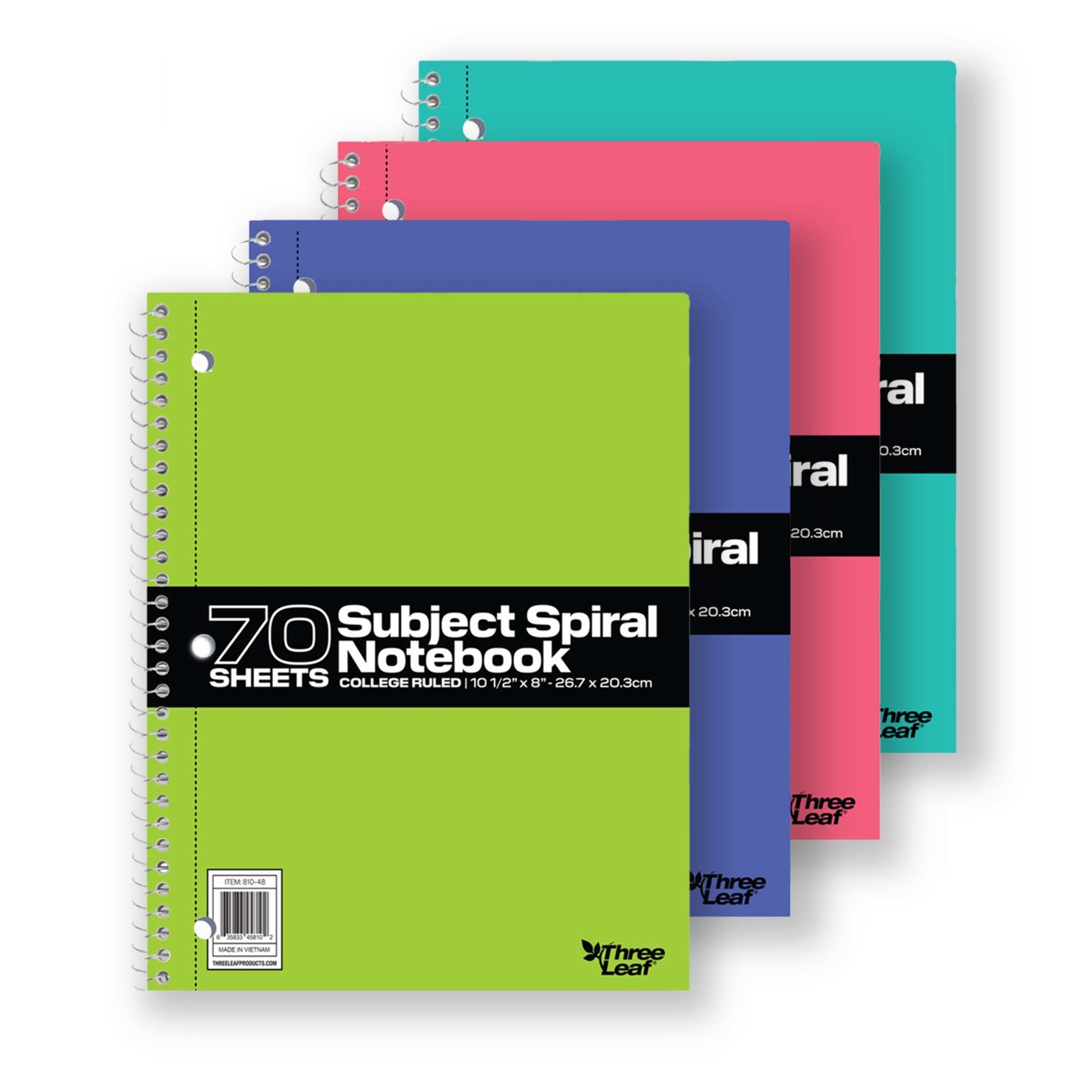 Wholesale 70 Page Notebook - College Ruled, 4 Colors | DollarDays