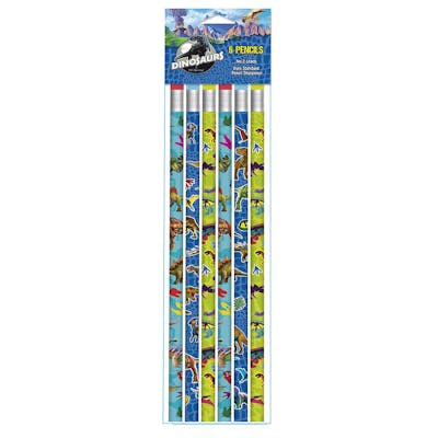 Wholesale Dinosaurs Pencils, 6 Pack