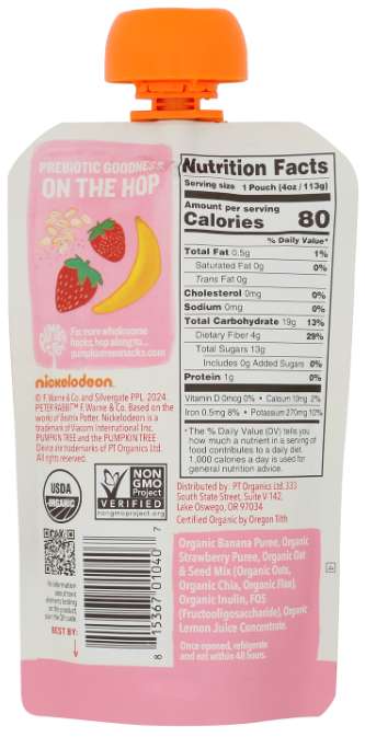 Peter Rabbit Baby Food - Banana Strawberry, 4 oz