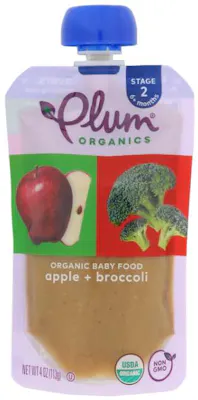 Plum Organics Baby Food - Apple Broccoli, 4 oz