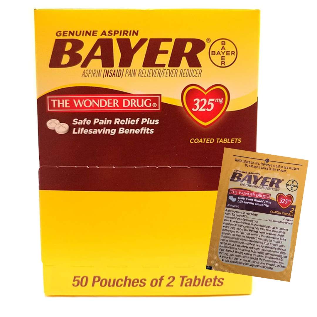 Wholesale Bayer® Aspirin Packets, 2 Tablets