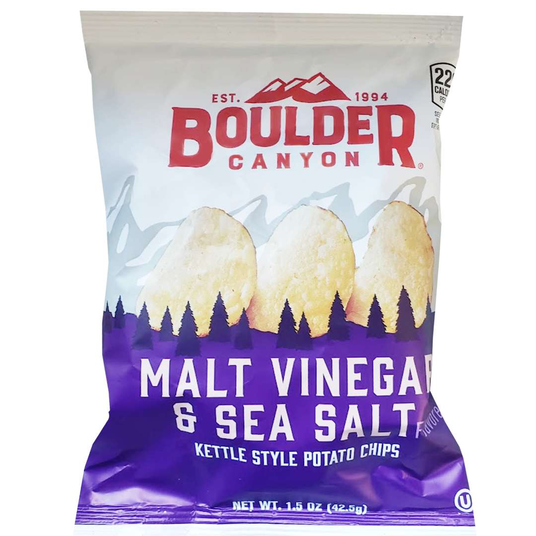 Wholesale Boulder Canyon Malt Vinegar & Sea Salt Chips, 1.5 oz Bags
