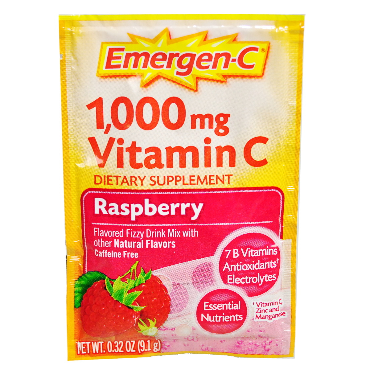 Wholesale Raspberry Emergen-C® Dietary Supplement Packets